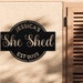 She Shed Metal Sign Custom She Shed Decor Potting Shed Mom - Etsy