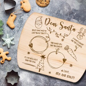 Custom Santa Cookie and Reindeer Food Plate, Christmas Eve Santa Tray ...