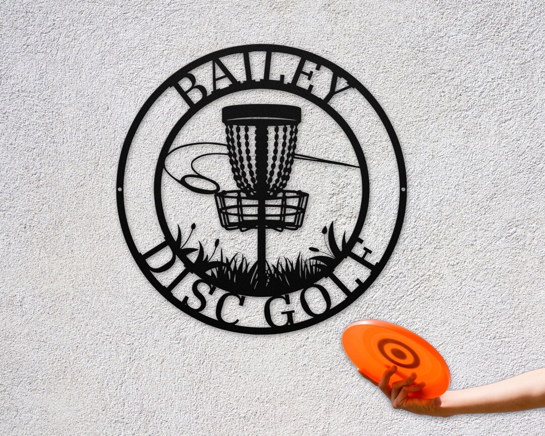 Disc Golf Monogram Metal Sign Personalized Frisbee Golf Sign, Father's ...