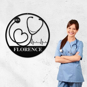 Personalized Nurse Sign, Custom Nurse Gift, Nurse Metal Sign, Nurse ...