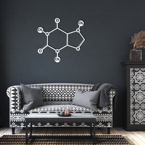 Caffeine Molecule Wall Decor Coffee Molecule Metal Sign - Etsy