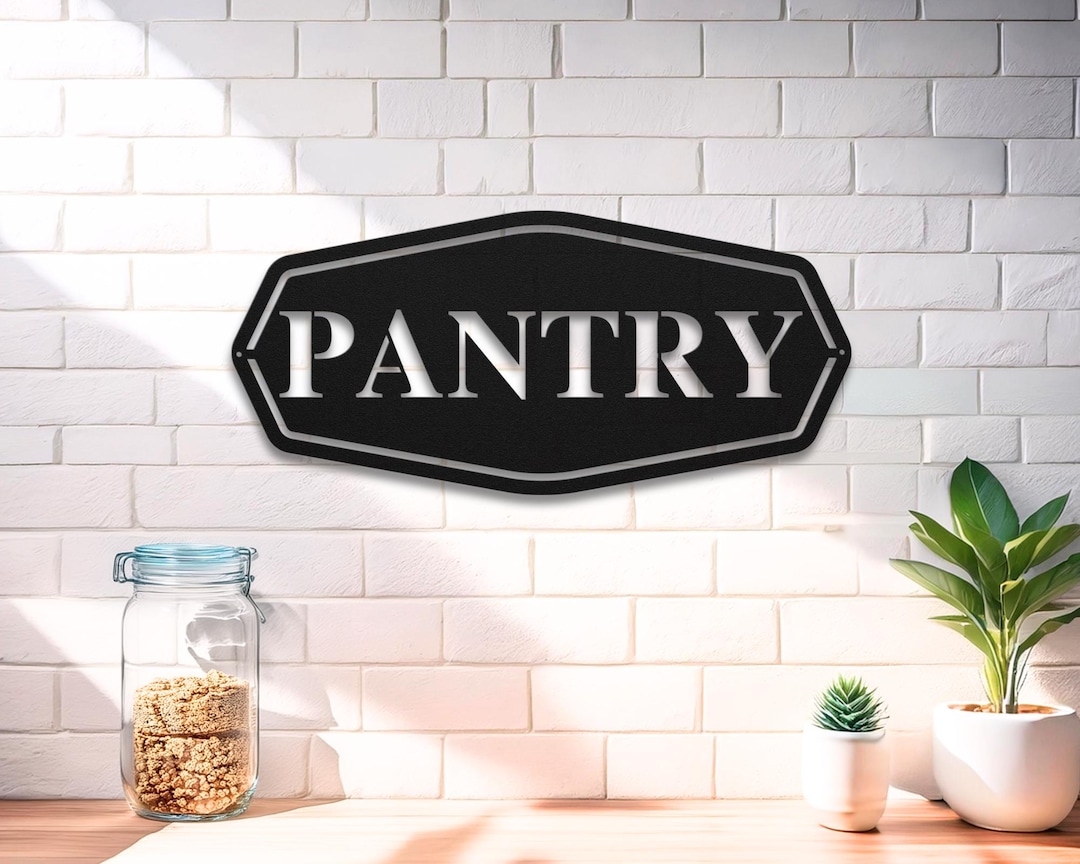 Pantry Sign Metal, Farmhouse Kitchen Pantry Sign, Pantry Door Sign ...