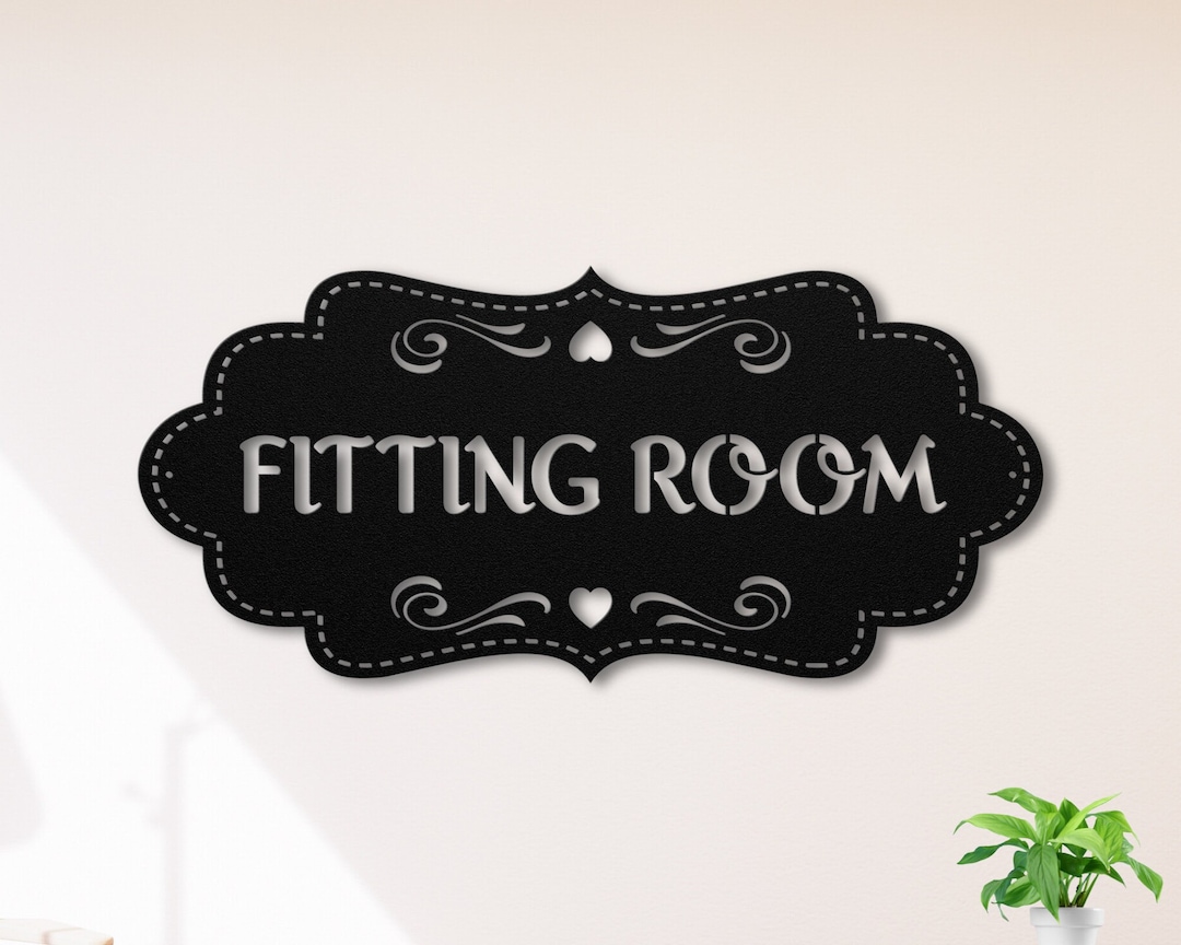 Fitting Room Metal Sign Retro Boutique Retail Clothing Store Signage ...