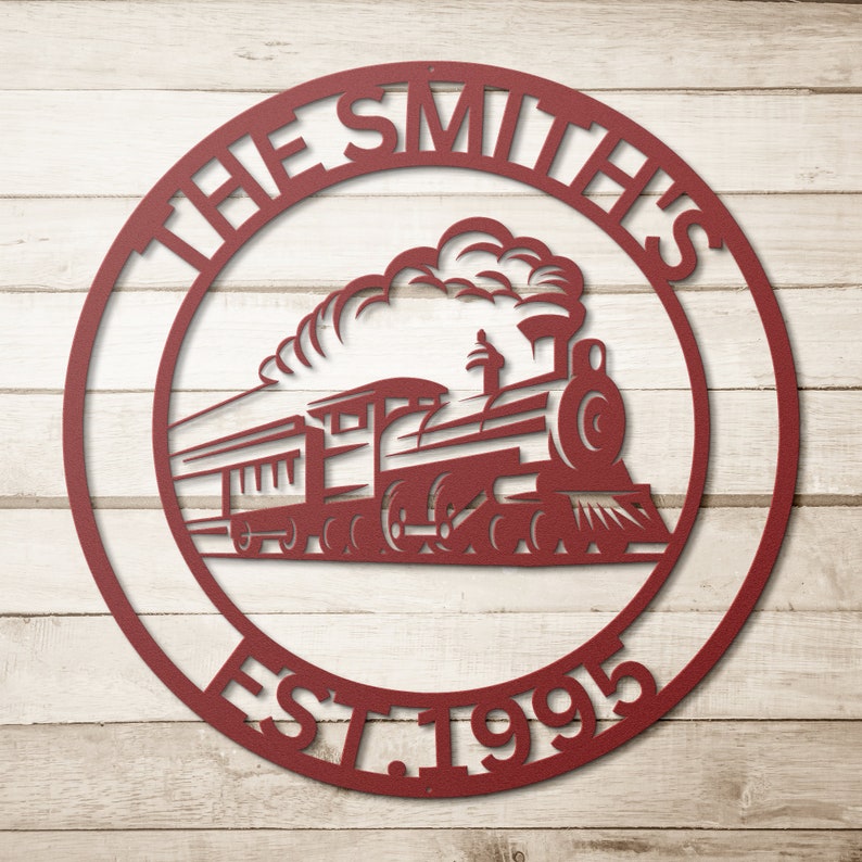 Custom Train Sign Railroad Signs Metal Wall Art Train - Etsy