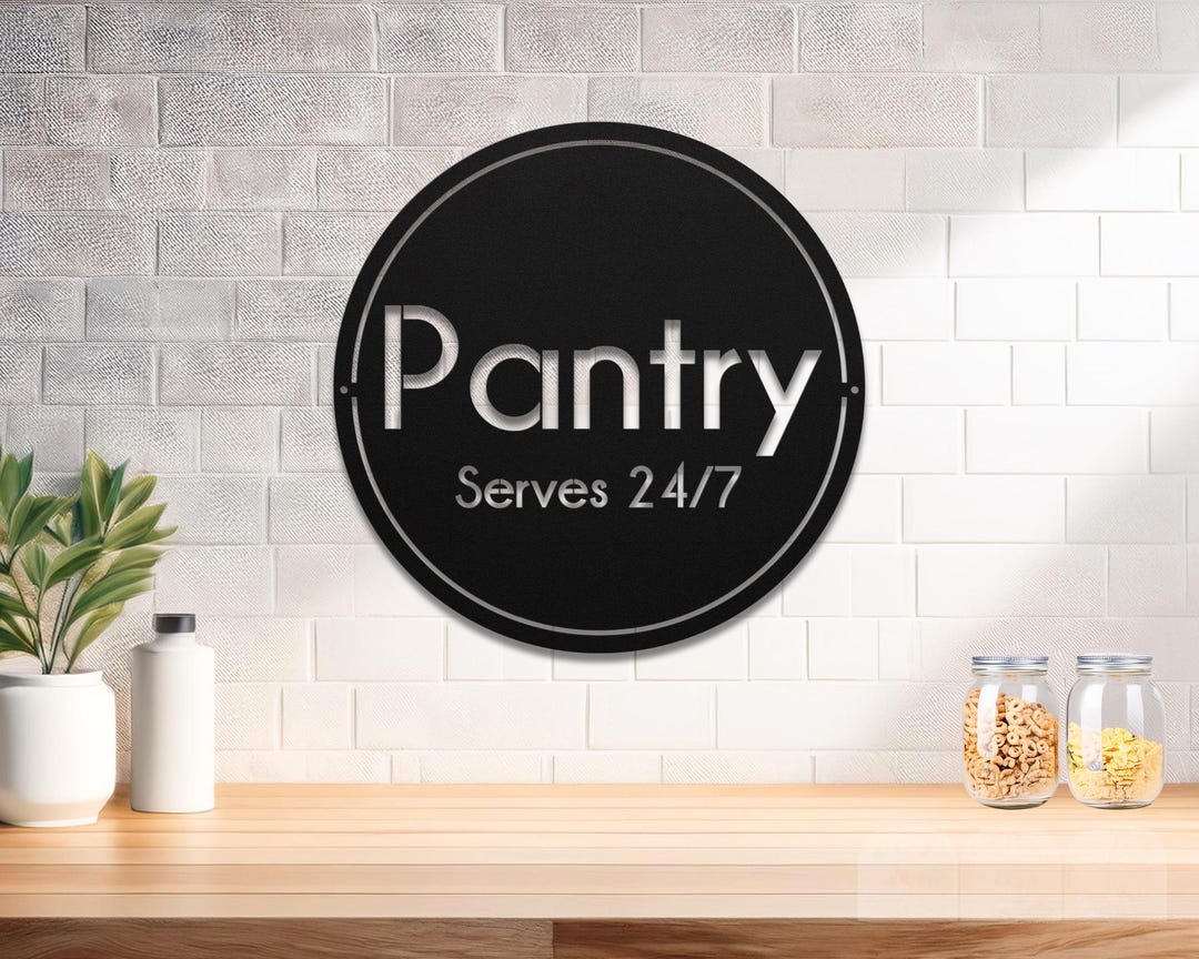 Modern Pantry Sign, Farmhouse Pantry Sign, Pantry Door Sign, Metal ...
