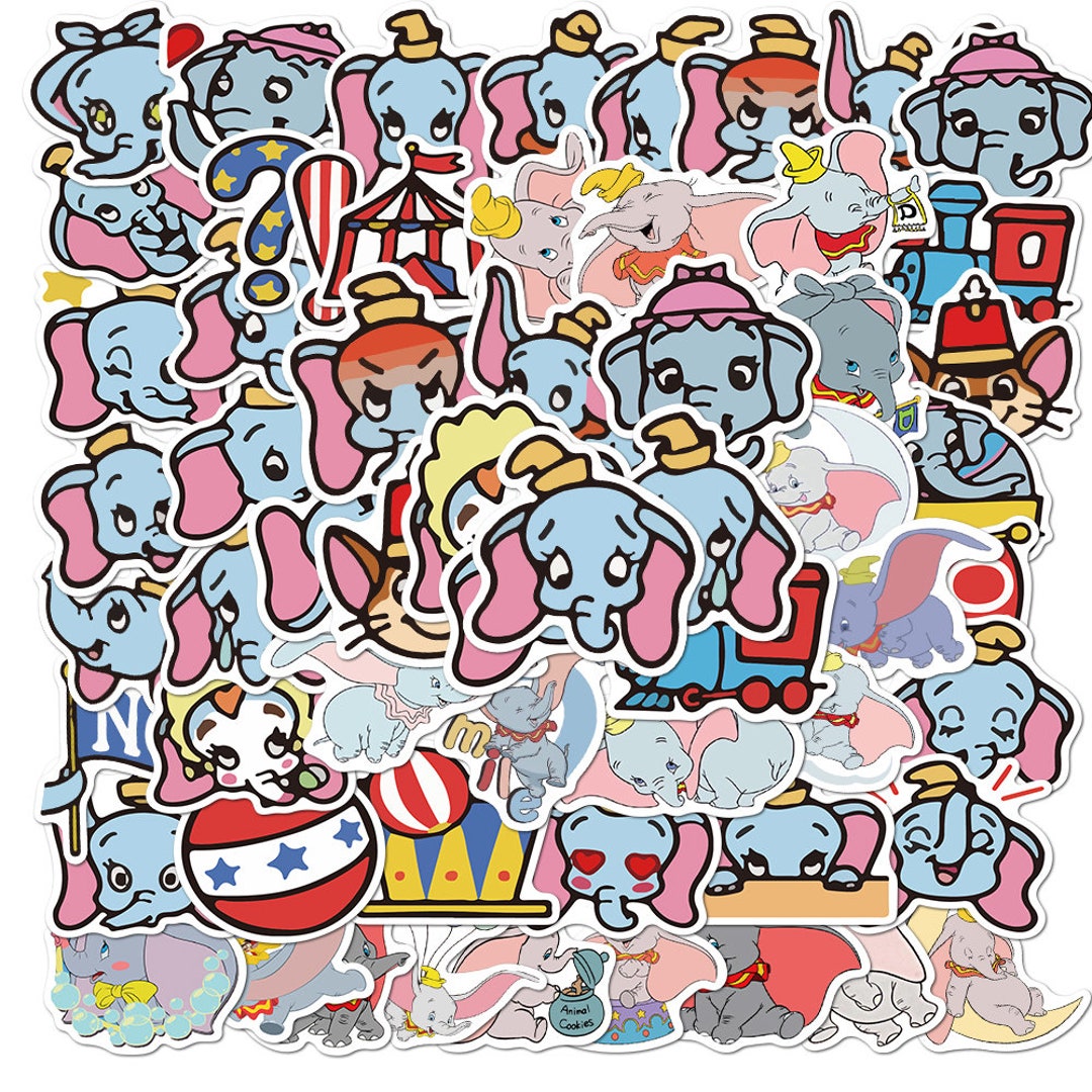 Dumbo Stickers: 50-piece Animated Vinyl Decal Set - Etsy