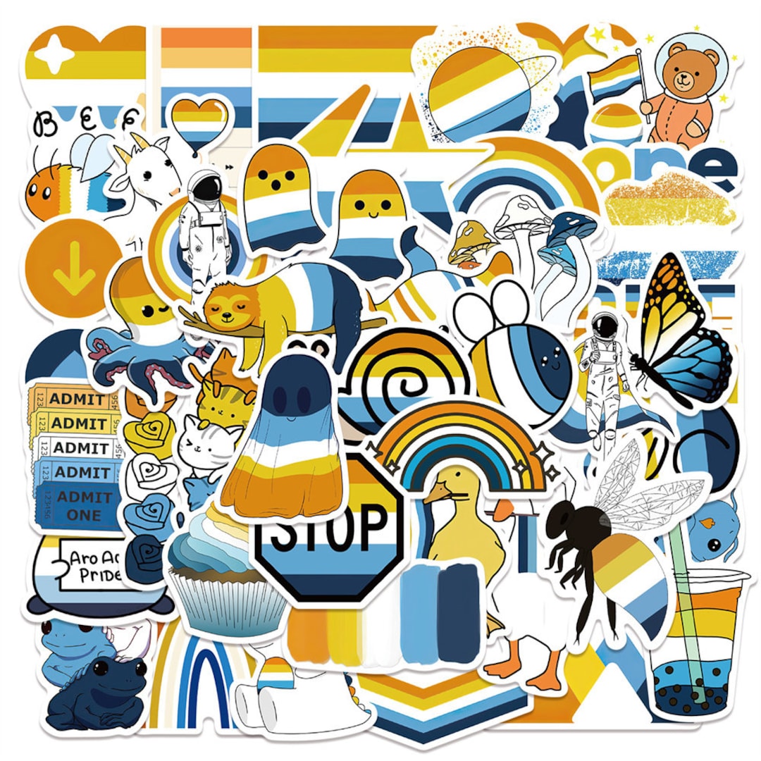50 Stickers Aroace Pride Design Cute Aesthetic Stickers Decal ...