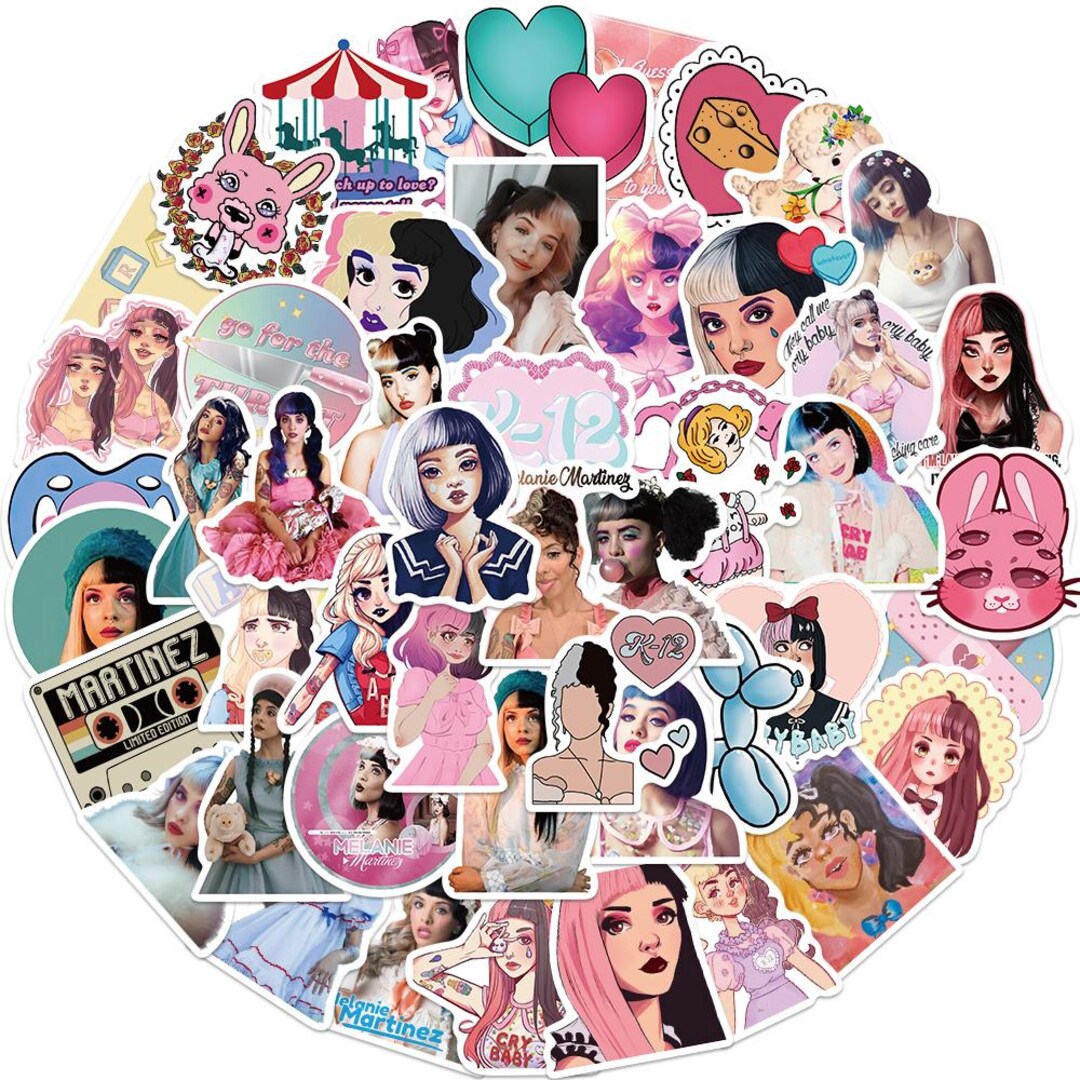 50pcs Melanie Martinez Stickers: Crybaby-inspired Pastel Vinyl Decals ...