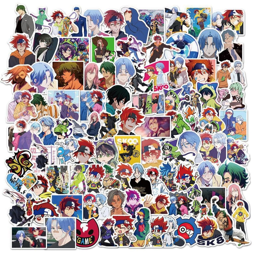 100 Stickers SK8 the Infinity Theme Design Cute Aestheic Stickers ...