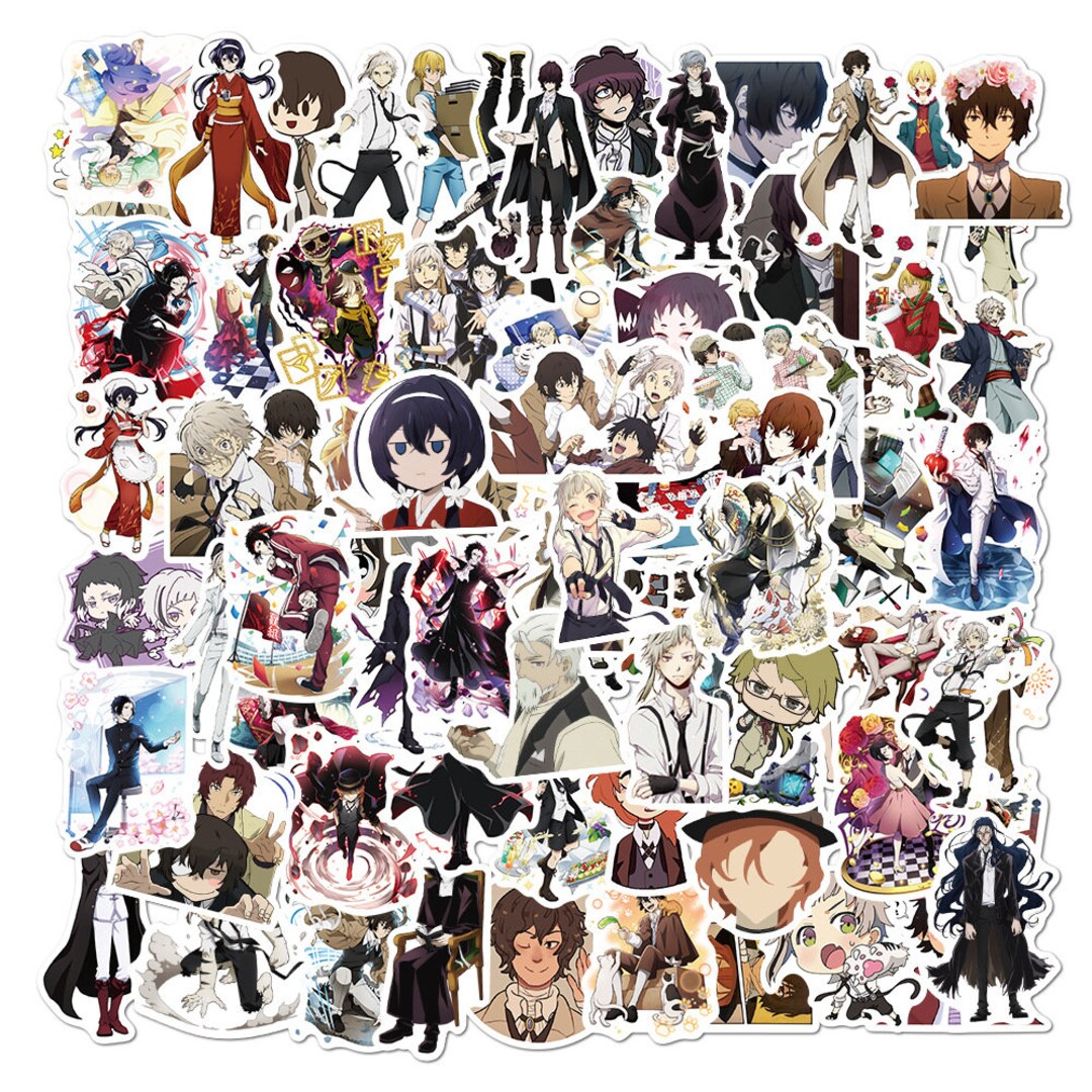 100 Stickers Bungo Stray Dogs Japan Anime Theme Design Cute Aestheic ...