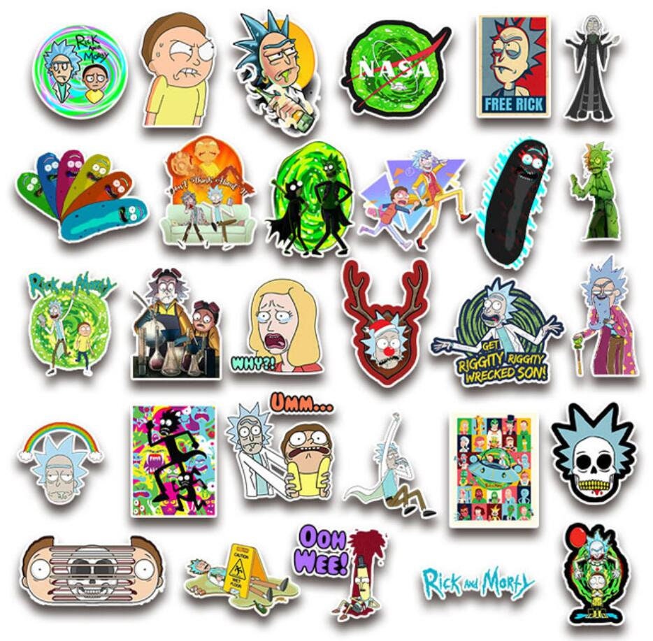 85 Stickers Rick and Morty Sci-fi Theme Design Cute Aestheic - Etsy