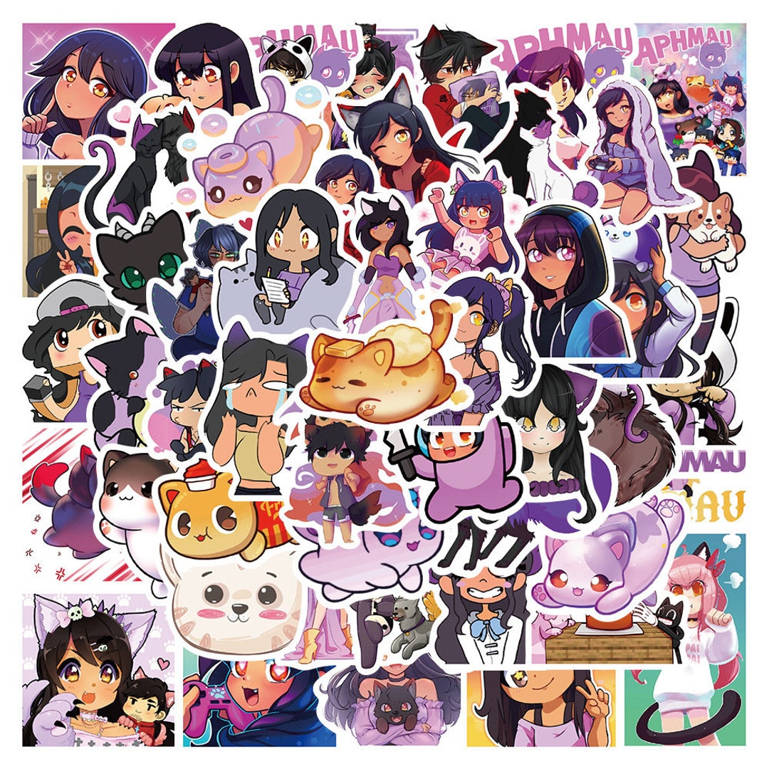50 Stickers Aphmau Design Cute Aesthetic Stickers Decal Collection ...