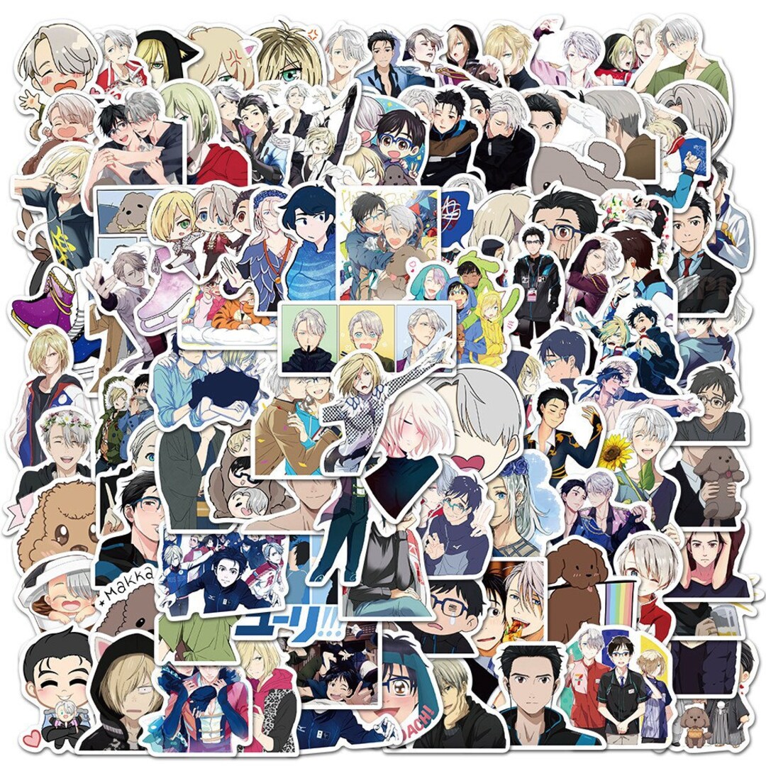 100 Stickers Yuri on Ice Japan Anime Theme Design Cute Aestheic ...