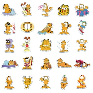 50 Stickers Garfield Cat Design Cute Aesthetic Stickers Decal ...