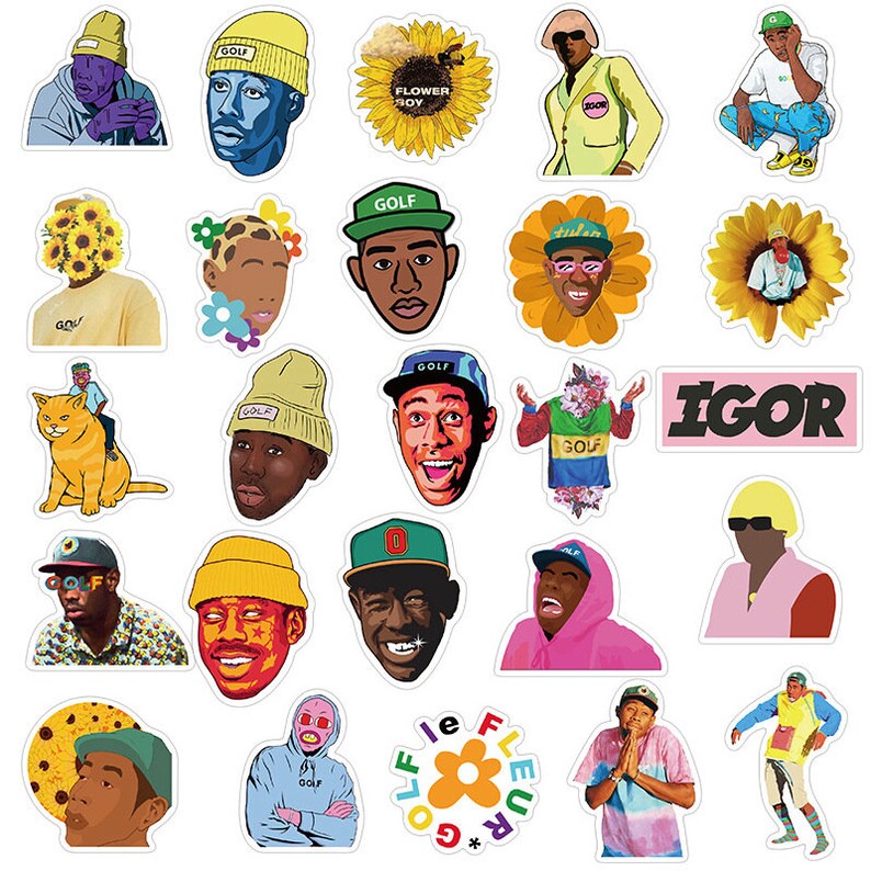 50 Stickers Tyler the Creator Design Cute Aesthetic Stickers Decal ...