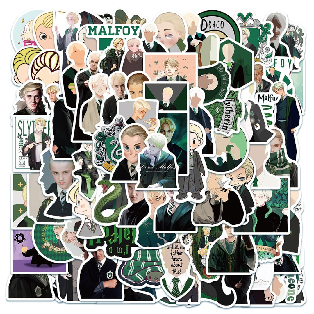100 Stickers Malfoy Slytherin Harry Potter Wizards Theme Design Cute ...