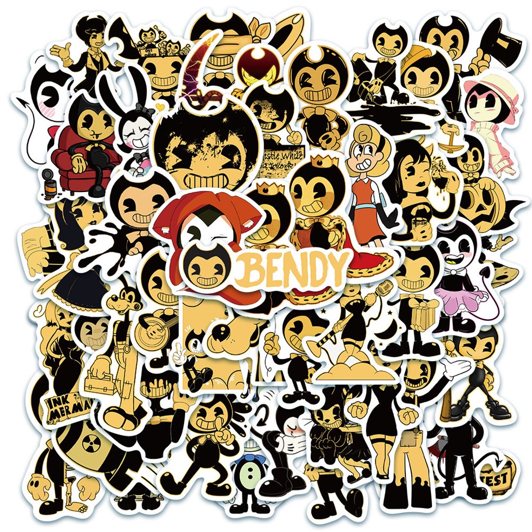 50 Stickers Bendy and the Ink Machine Puzzle Survival Horror Game ...