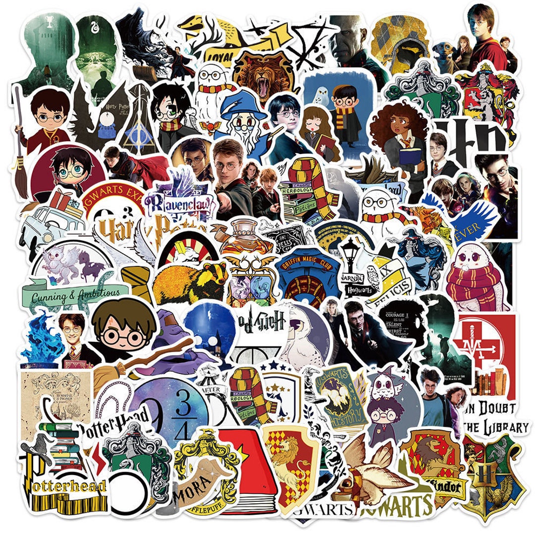 100 Stickers Harry Potter Theme Design Cute Aestheic Stickers ...