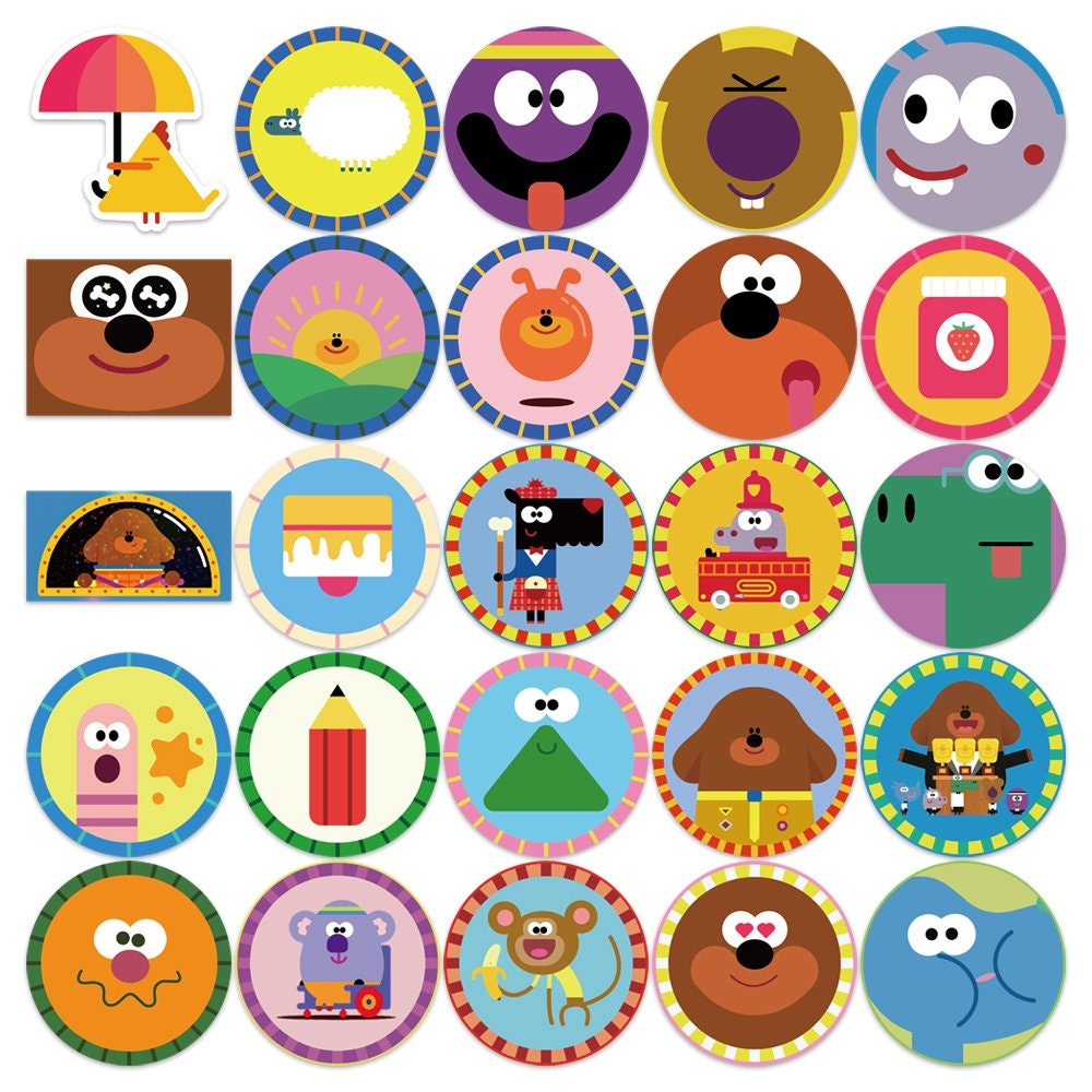 50 Stickers Hey Duggee Design Cute Aesthetic Stickers Decal Collection ...