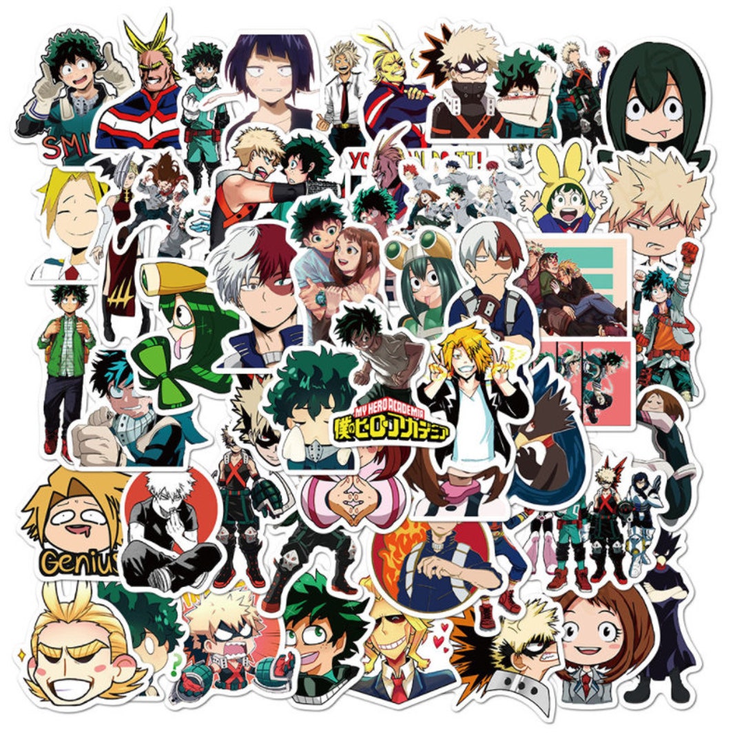 50 Stickers My Hero Academia 2 Design Cute Aesthetic Stickers Decal ...
