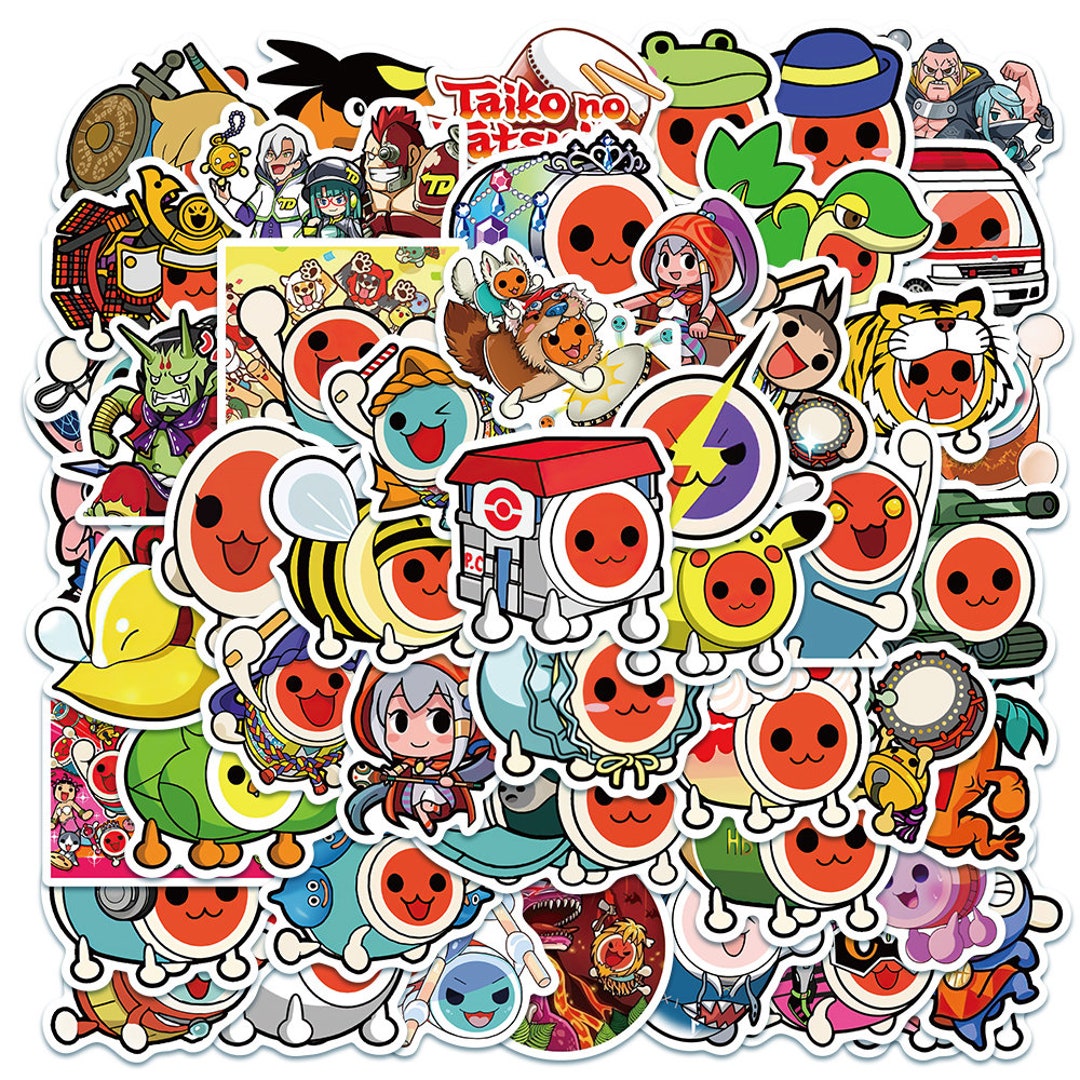 50 Stickers Taiko No Tatsujin Design Cute Aesthetic Stickers Decal ...