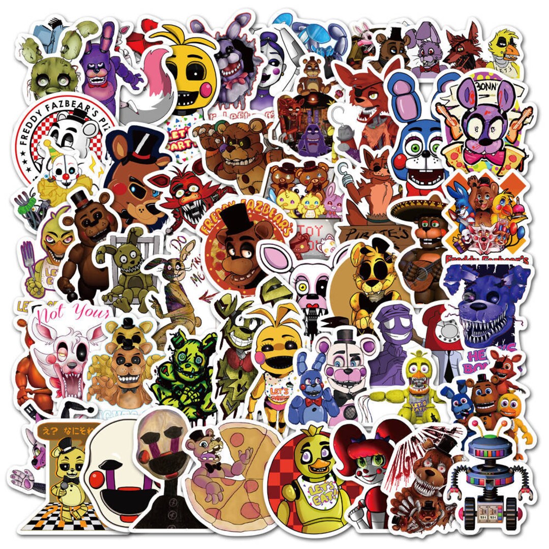 50 Stickers Five Nights at Freddy's P2 Design Cute Aesthetic Stickers ...