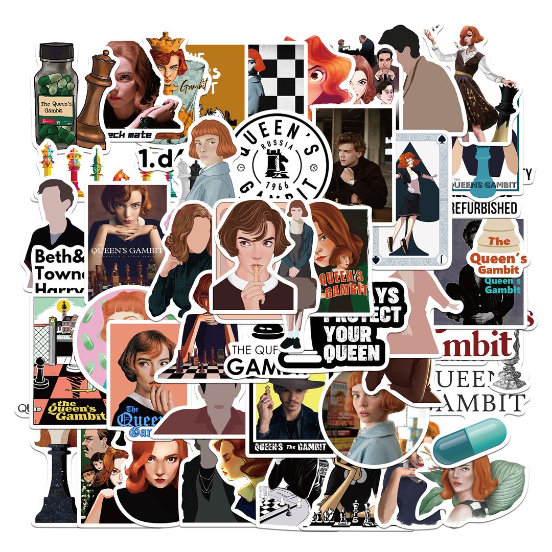 50 Stickers Queen's Gambit Design Cute Aesthetic Stickers Decal ...
