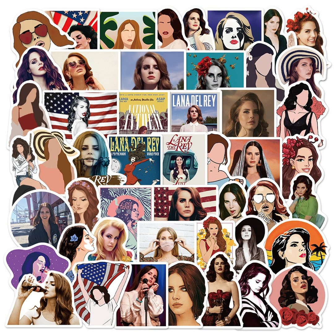 50 Stickers Lana Del Rey Design Cute Aesthetic Stickers Decal ...