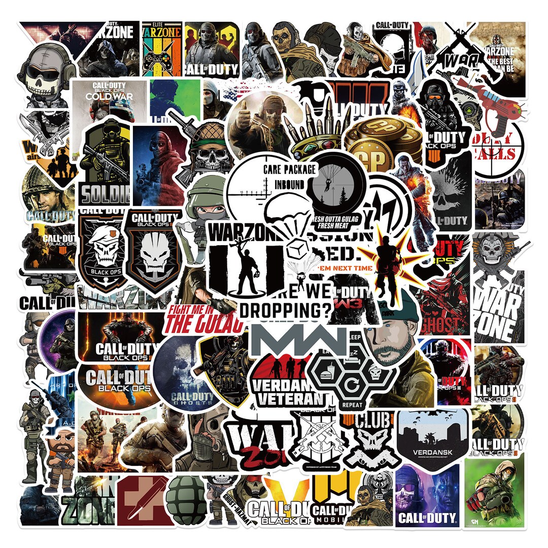 100 Stickers Call of Duty Cod Game Theme Design Cute Aestheic Stickers ...