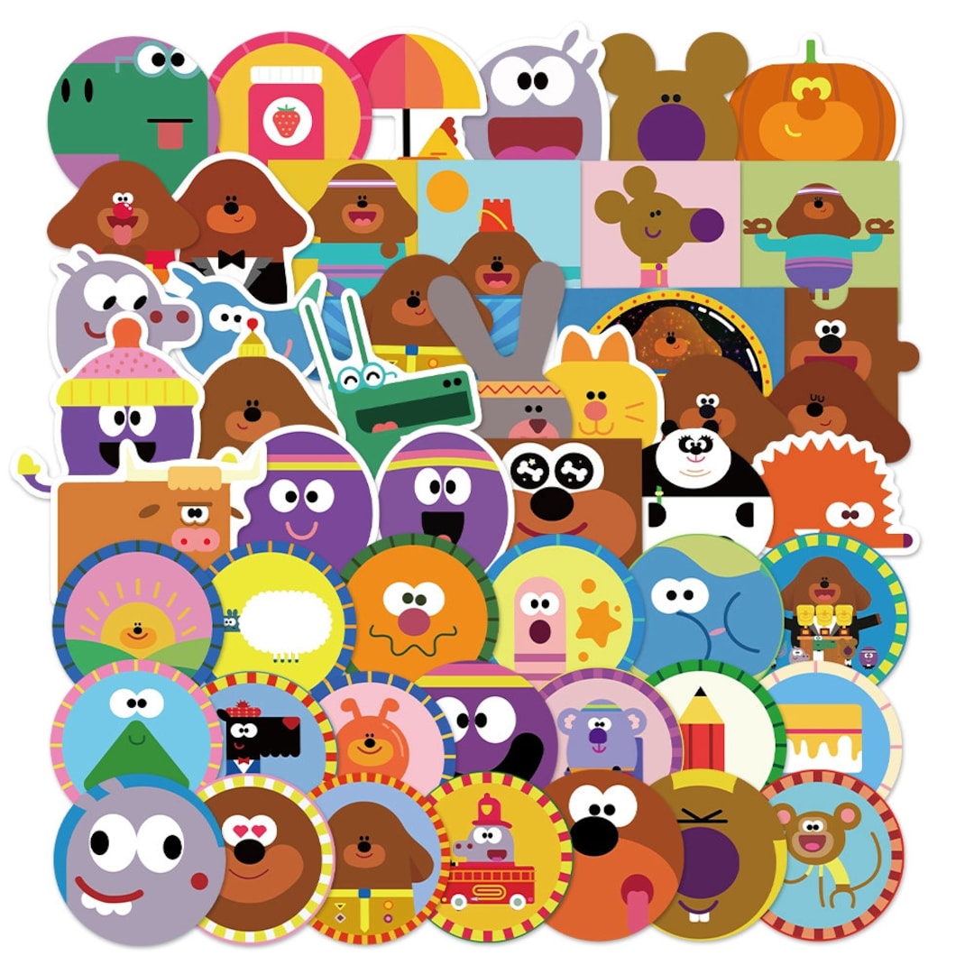 50 Stickers Hey Duggee Design Cute Aesthetic Stickers Decal Collection ...