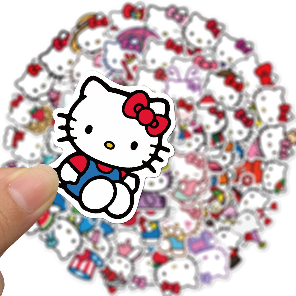 100 Stickers Hello Kitty Theme Design Cute Aestheic Stickers - Etsy ...