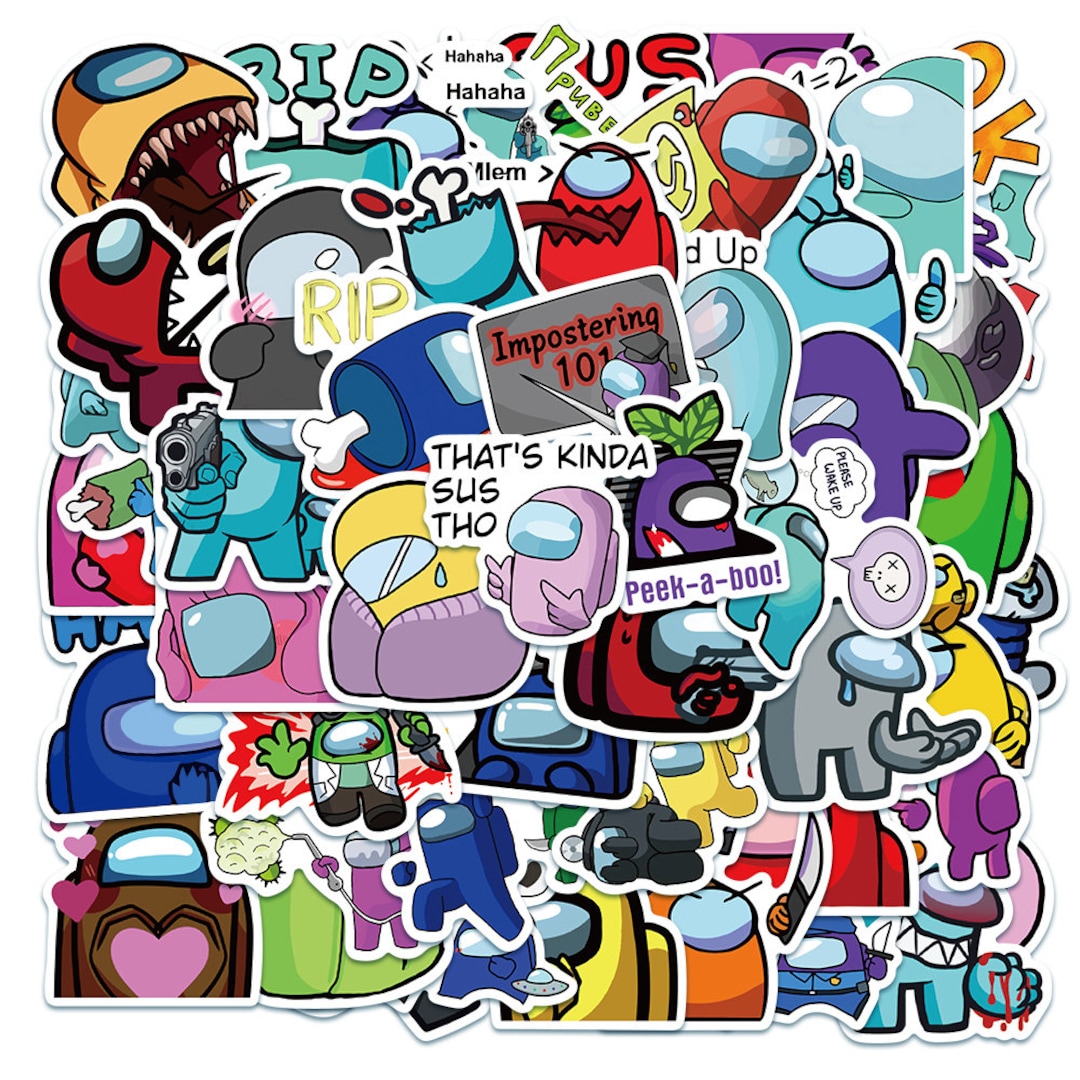 50 Stickers Among Us P2 Design Cute Aesthetic Stickers Decal Collection ...