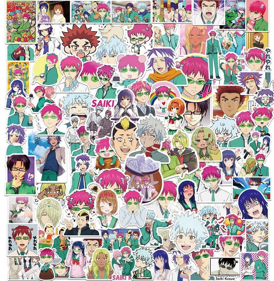 100 Stickers the Disastrous Life of Saiki K Japan Anime Theme Design ...