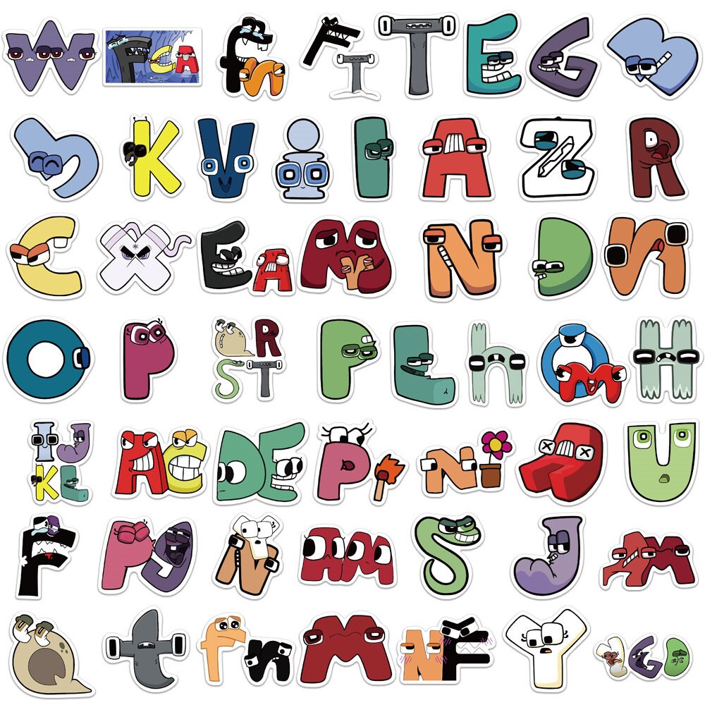 50 Stickers Alphabet Lore Design Cute Aesthetic Stickers Decal ...