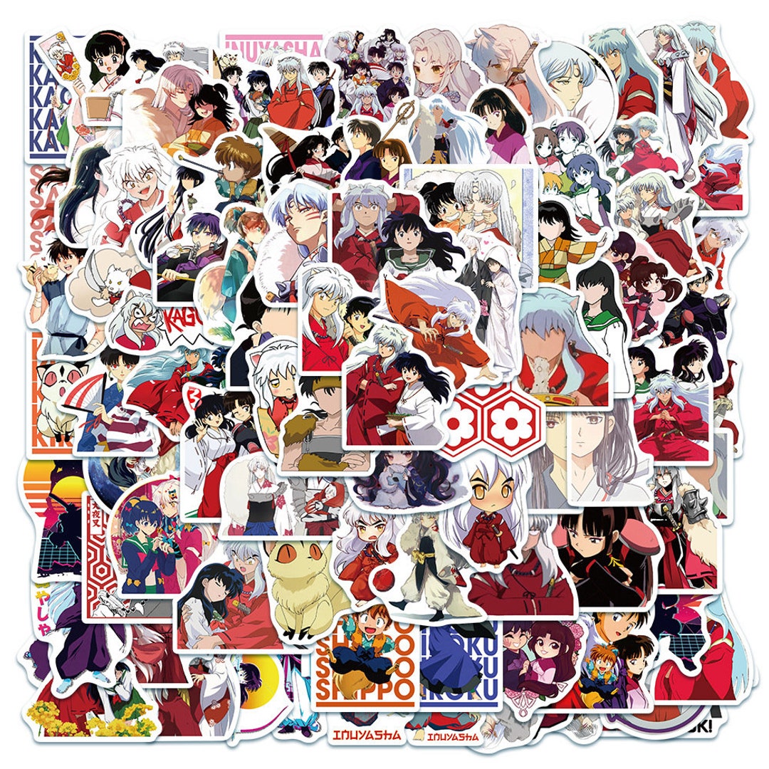100 Stickers Inuyasha Japan Anime Theme Design Cute Aestheic Stickers ...
