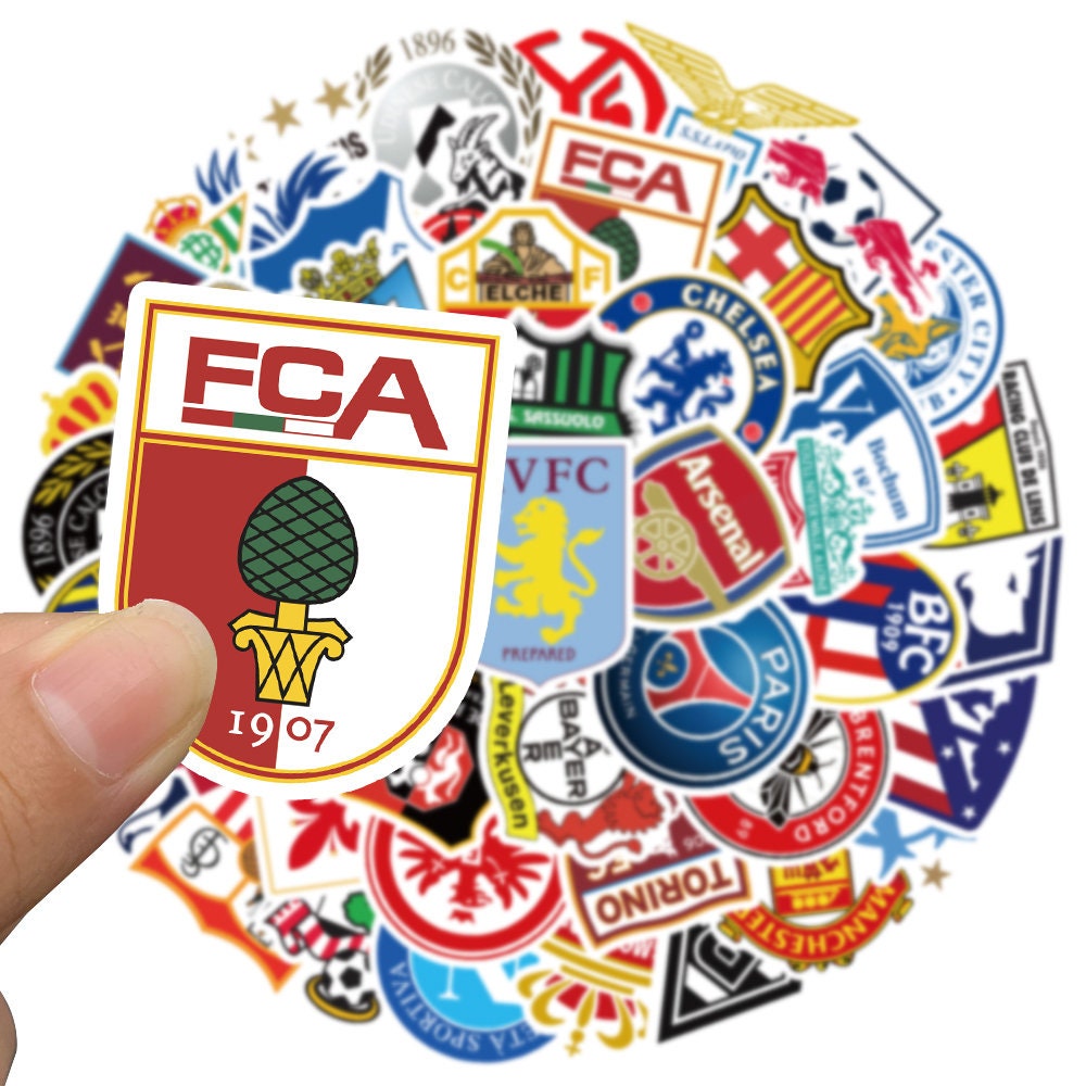 50 Stickers Soccer Football Team Design Cute Aesthetic Stickers Decal ...