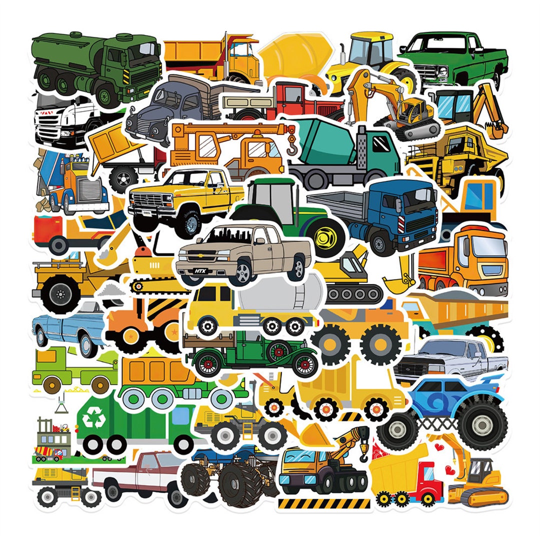 50 Stickers Truck Design Cute Aesthetic Stickers Decal Collection ...