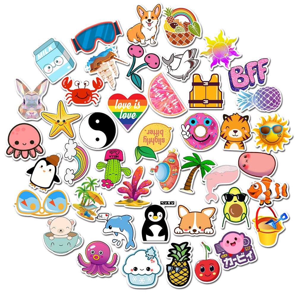 100 Stickers INS 1 Theme Design Cute Aestheic Stickers Collection - Etsy