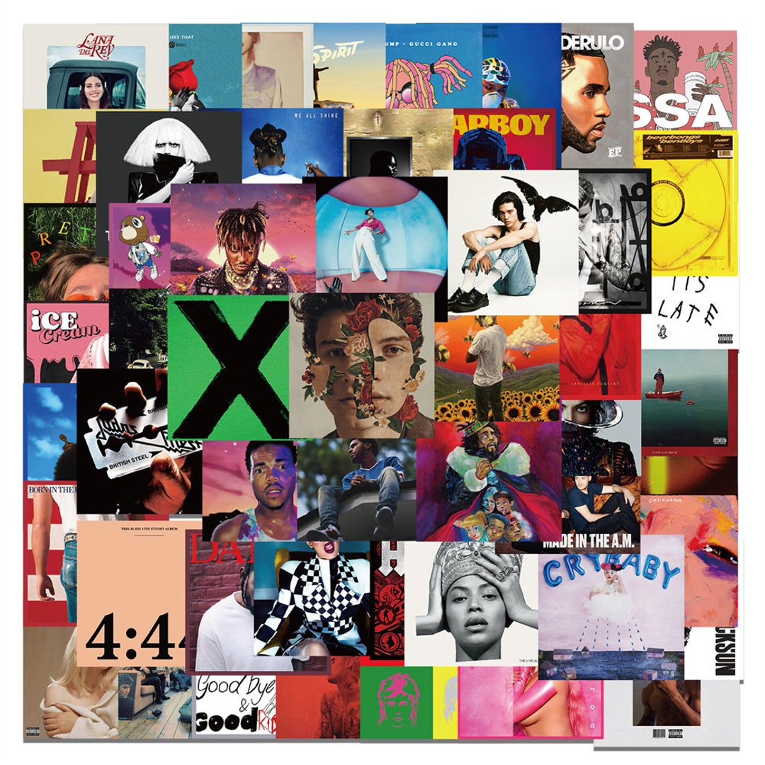 55 Stickers Album Covers Design Cute Aesthetic Stickers Decal ...