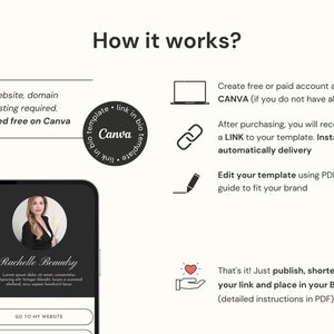 Classy Instagram Link in Bio Template, Minimalist Linktree Template ...