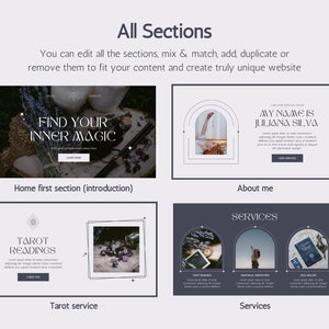 Spiritual Website Template Canva, Mystical Website, Magic Astrologer ...