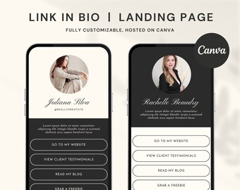 Canva Link in Bio Template - Etsy