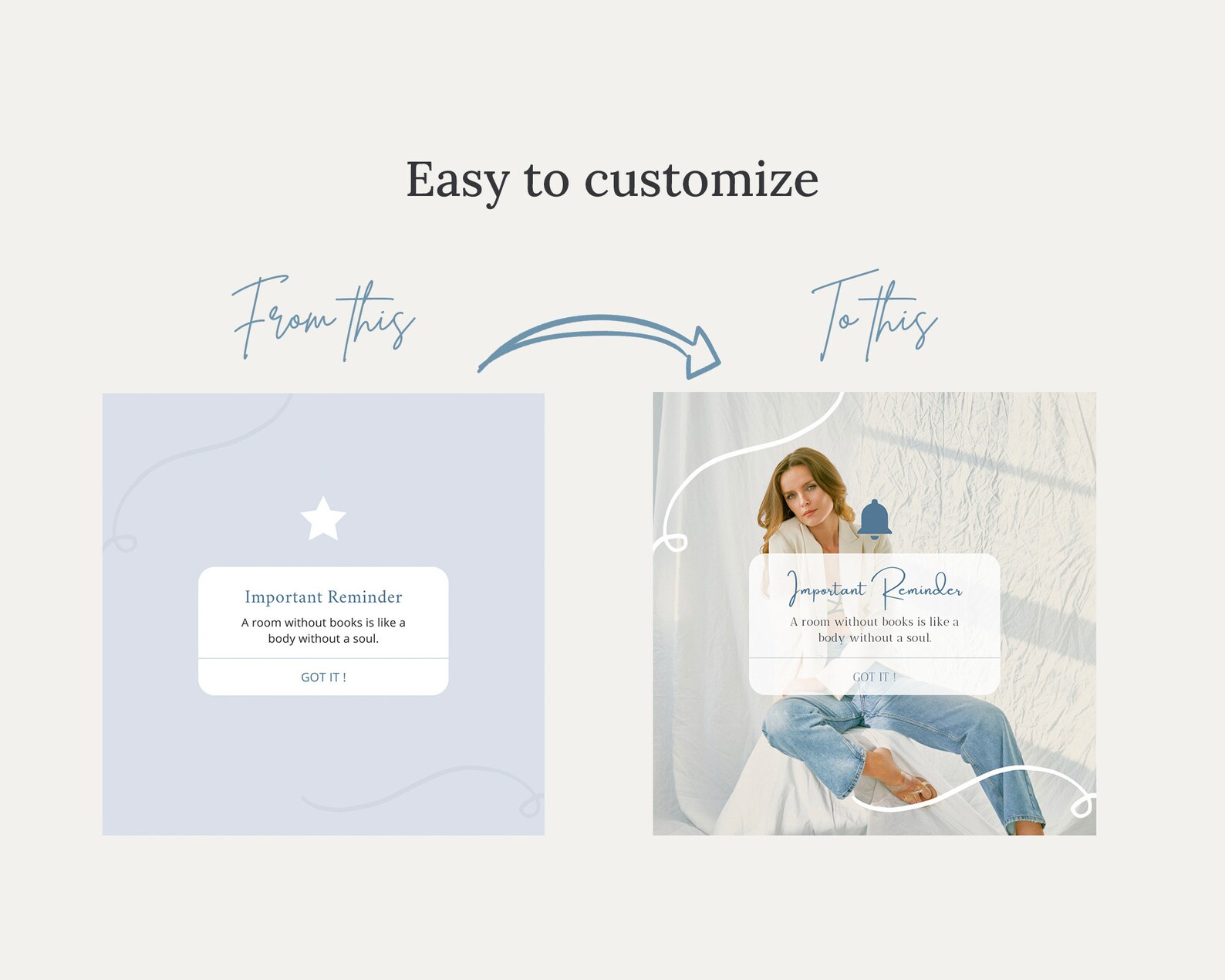 Sapphire Instagram Post Templates Canva, Blue Blogger Templates for ...