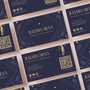 Astrologer Business Card Template, Witch Business Card, Printable ...