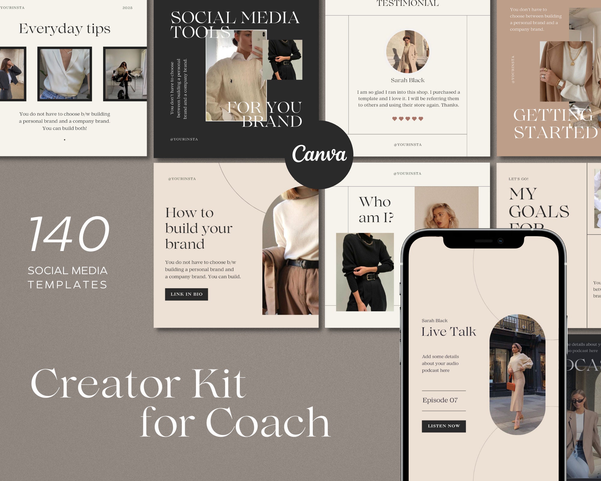 Coach Instagram Canva Template, Instagram for Coach, Social Creator ...