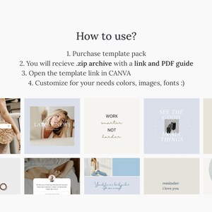 Sapphire Instagram Post Templates Canva, Blue Blogger Templates for ...