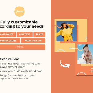 Rainbow Colorful Instagram Canva Templates, Bright Color Social Media ...