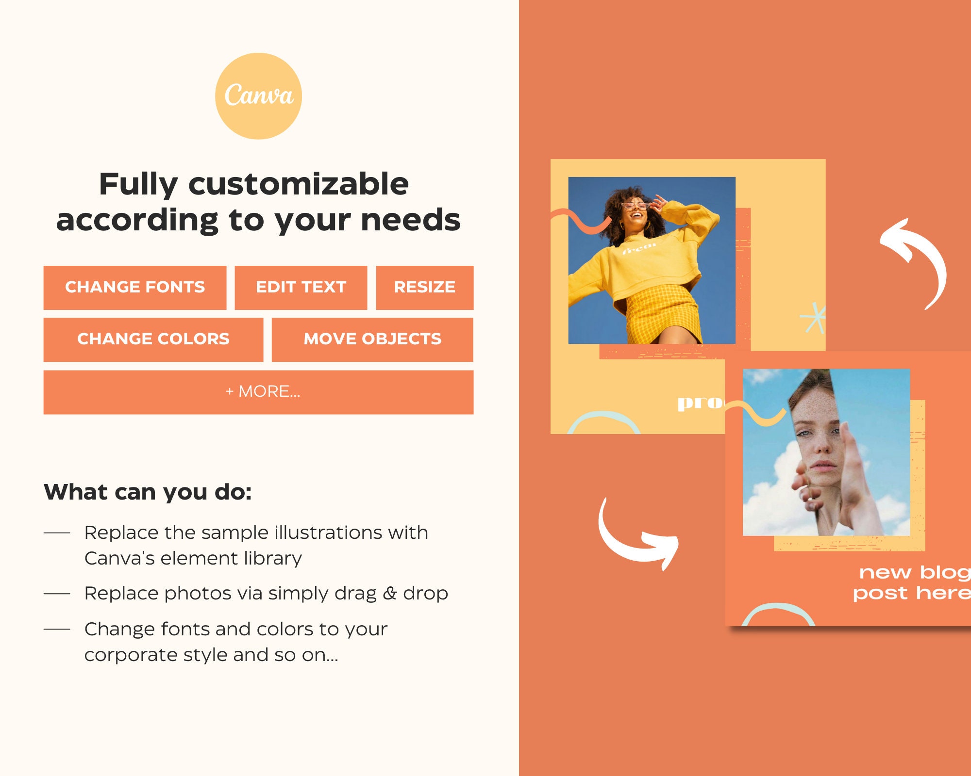 Rainbow Colorful Instagram Canva Templates, Bright Color Social Media ...