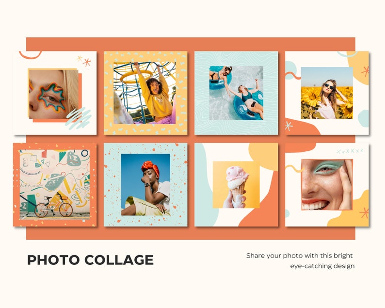 Rainbow Colorful Instagram Canva Templates, Bright Color Social Media ...