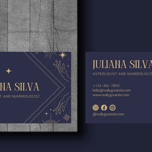 Astrologer Business Card Template, Witch Business Card, Printable ...